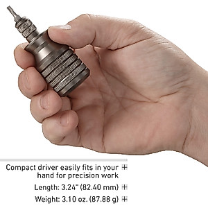 CRKT 6 Bit Driver Set: Compact & Lightweight Everyday Carry, Anodized Aluminum Handle, Includes 6 Torx Bits 9910