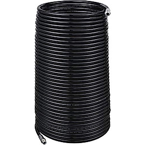 Sewer Jetter kit for Pressure Washer, 200 feet Hose, 1/4 Inch Drain Cleaning Hose,Button Nose & Rotating Sewer Jetting Nozzle,Sewer Jet kit for Pressure Washer,Jetter Hose, 4.5, 5.5, 4000 PSI (Black)