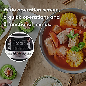 Joyoung Household Smart Electric Pressure Cooker Y-50C19US Spherical Double Gallbladder Smart Pressure 5L
