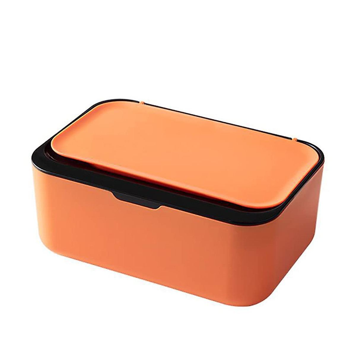 KOOMTOOM Wipes Dispenser, Baby Wipe Holders Tissue Box Refillable Wipe Container with Sealing Design, Keeps Diaper Wipes Fresh, Non-Slip for Car, Home,Office (Orange)