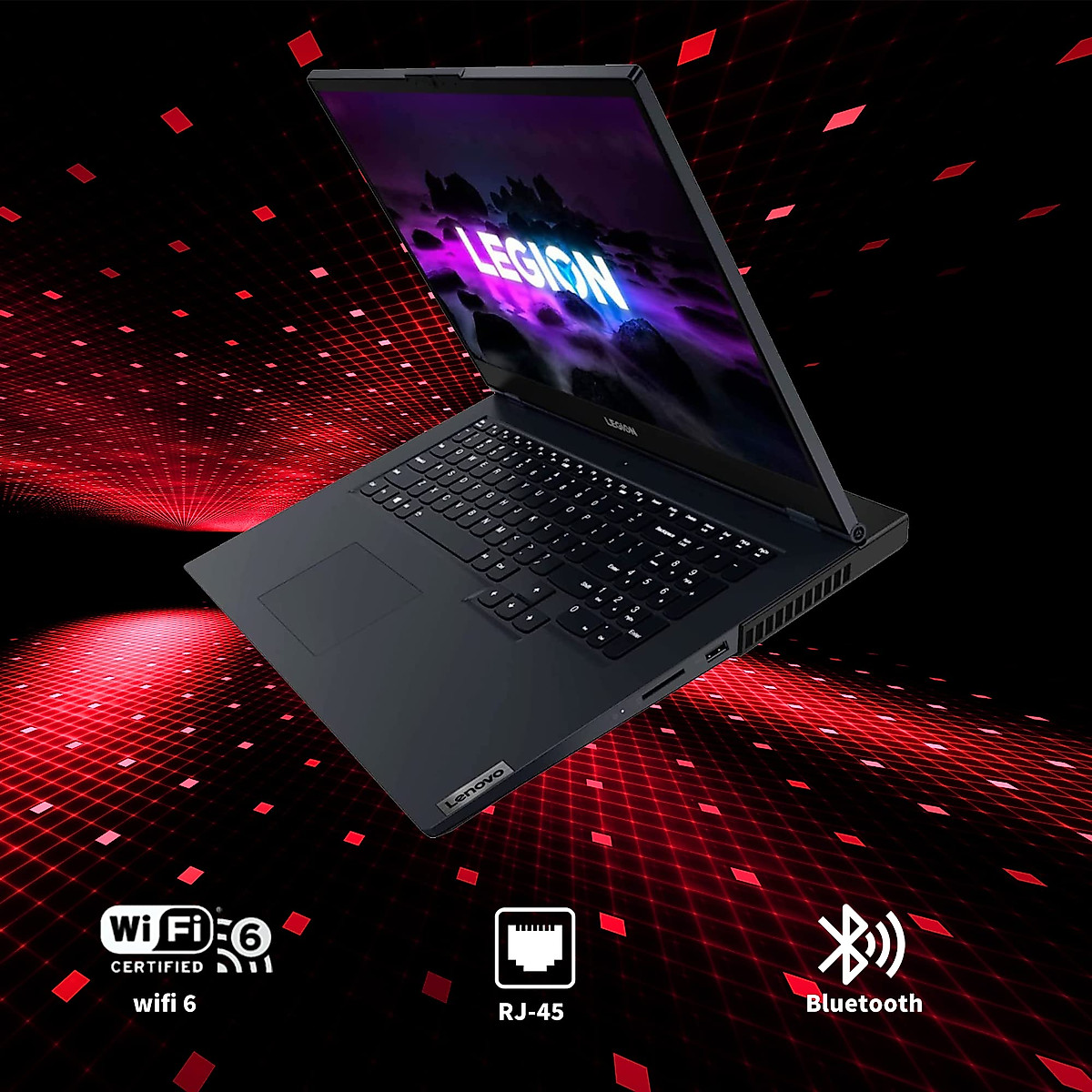 Lenovo 2023 Legion 5 17.3" 144Hz Gaming Laptop, AMD Ryzen 7 5800H, 32GB RAM, 1TB PCIe SSD, NVIDIA GeForce RTX 3050, Backlit Keyboard, WiFi 6, Phantom Blue, Win 11 Pro, 32GB SnowBell USB Card