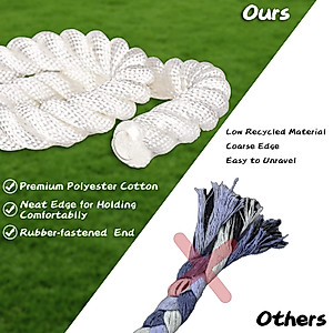 ZEROMX Tug of War Rope for Kids and Adults - 20Ft Tug of War Rope with Flag,Field Day Game,Carnival Games, Outdoor Games for Family - White