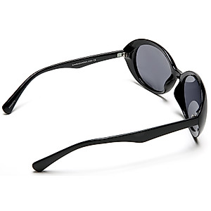 SAMBA SHADES Women's Sunglasses Polarized Lens Oversized Frame Retro Audrey Hepburn Style Black