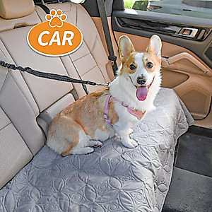 2 Packs Waterproof Dog Blankets Washable for Large Dog, Pet Couch Covers Protect Bed Sofa Furniture, Soft Reversible Dog Blankets Anti Scratches Dirty for Puppy Kids (82"×82", Light/Dark Grey)