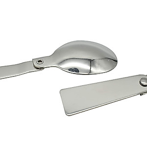 Maydahui Folding Spoon and Fork SUS 18/10（304）Stainless Steel Salad Spork Portable for Thermos and Travel (Pack of 6)