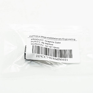 10MM Density Carbon Cube 99.9% Graphite Simple Substance Element Display 0.39 Inch for Periodic Table Collections Displays Education