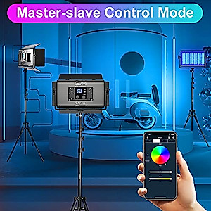 GVM 1500D RGB LED Video Light, 75W Video Lighting Kit with Bluetooth Control, 3 Packs Led Panel Light for Photography, YouTube Studio, Video Shooting, Broadcasting, Conference, 1128 Led Beads