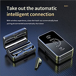 Wireless Earbuds, Bluetooth Headphones LED Display Charging Case IPX7 Waterproof Built-in Mic Deep Bass High-Fidelity Stereo Earphones for Sports Work