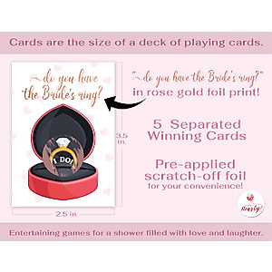Party Hearty Bridal Shower Games 40 Raffle Cards, Do You Have The Bride’s Ring Funny Emoji Scratch Off Lottery Tickets, 5 Winners, Wedding Shower, Engagement or Bachelorette Party, Rose Gold Foil