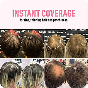 BOLDIFY Hair Fibers (28g) - Fill In Thinning and Fine Hair for an Instantly Fuller, Thicker Look - 14 Shades for Women & Men - Dark Brown