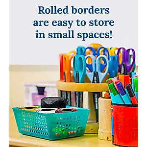 Carson Dellosa Farmhouse 65 Ft Scalloped Chalkboard Black Bulletin Board Borders, Modern Farmhouse Classroom Borders for Bulletin Board, White Board, and Classroom Décor, Bulletin Board Trim