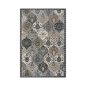 Lahome Moroccan Trellis Area Rug, 2x3 Entry Rug Non-Slip Washable Indoor Door Mat, Small Oriental Accent Throw Rug for Bedroom Kitchen Entryway Bathroom (Grey, 2x3ft)