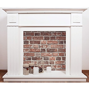 NextWall Distressed Faux Brick Peel and Stick Wallpaper (Red)