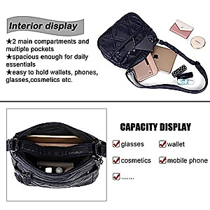 Mini Crossbody Bags for Women Leather Shoulder Purses Vegan women Cross body Bag Small Purse and Handbag Lightweight Ladies Pocketbook Blue