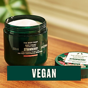 The Body Shop Strawberry Body Yogurt – Instantly Absorbing Hydration from Head to Toe – For Normal to Dry Skin – Vegan – 6.91 oz