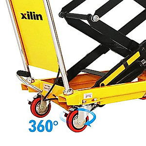 Xilin Manual Pallet Jack Truck,5500-Lbs, Capacity Pallet Truck 48" L x21 W Forks and Manual Double Scissors Trolley 770 lbs Capacity