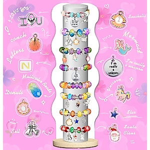 Girls Charm Bracelet Making Kit - 166 Pcs Unicorn Charms Bracelets Kits Kids Jewelry Supplies Make Set DIY Art Craft Set Creative Toys Birthday Gifts for Age 5 6 7 8 9 10 11 12 Year Old Girl Children
