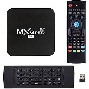 MXQ PRO 5G with Wireless Mini Keyboard Android 11.1 TV Box Ram 2GB ROM 16GB H.265 HD 3D Dual WiFi 2.4G/5.8G Quad Core Android Smart Box Home Set Top Player