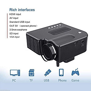 KXDFDC Mini Projector, Projector with Synchronize Smart Phone Screen,Portable Mini Projector Home Cinema Cinema