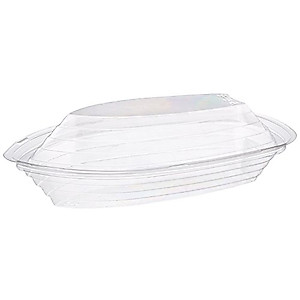 Ultra Clear Plastic Banana Split boat Dishes ice cream Bowls and Lids, 40 pc. - 20-8 oz. and 20-12 oz .- 20 sets 40 pc. - used as a set or separately