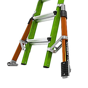 Little Giant Ladder Systems Conquest 2.0 All-Terrain, M17, 17ft, Multi-Position Ladder with Adjustable Outriggers, Fiberglass, Type 1A, 300 lbs Weight Rating, (17107-001)