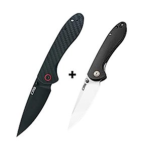 CJRB Feldspar Big Bundled with Small Black Great EDC Knife Companion