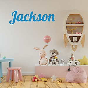 Personalized Name Nursery Wall Decal Vinyl Sticker | Multiple Font Options | Custom Kids Room Décor | Bedside Decals | Children’s Room | Car | Laptop