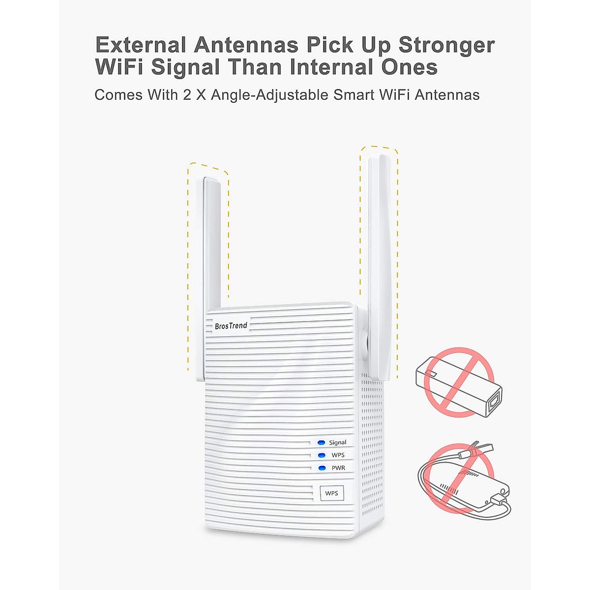 BrosTrend AX1800 USB WiFi 6 Adapter for Long Range and AC1200 WiFi to Ethernet Adapter