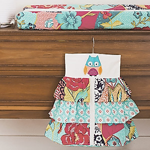 Levtex Baby - Camille Changing Pad Cover - Tossed Owls and Trees Multicolor - Nursery Accessories - Fits Most Standard Changing Pads