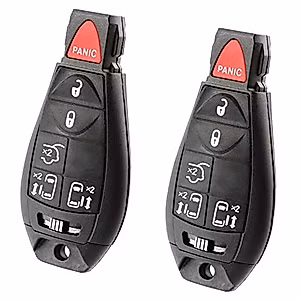 fits Chrysler Dodge Jeep Fobik Key Fob Keyless Entry Remote (M3N5WY783X, IYZ-C01C), Set of 2