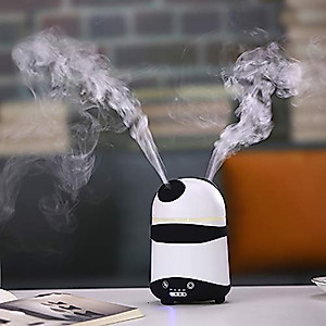 O-Mei Stars Essential Oil Diffuser, Panda-Shaped Aromatherapy Diffuser, Diffusers for Essential Oils, LED Mute Cool Mist Humidifier for Bedroom Baby Room Home Office,Waterless Auto-Off humidifiers