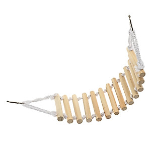 FRCOLOR 3pcs Wooden Climbing Ladder Turtle Platform Pet Ladder Bridge Wooden Reptile Ladder Bird Cage Ladder Hanging Bird Ladder Parakeet Wood Ladder Lizards Bridge Hamster Playing Large