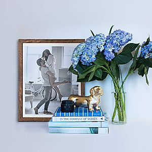 Capcillin 16x20 Picture Frame Wood Pattern Rustic Brown Poster Frame, Wall Mounting, Plexiglass, Great for Prints, Mural,and Art（CP003-MD16x20-BR）