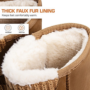 DREAM PAIRS Women's Mid Calf Fashion Winter Snow Boots,Size 9,CHESNUT,SWEATY-BUCKLE