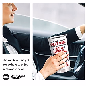 Gifts for Wife from Husband - Wife Gifts - Wedding Anniversary, Birthday Gifts for Wife - Wife Christmas Gift Ideas, Christmas Gifts For Wife - Romantic I Love You Gifts for Her - 20 Oz Wife Tumbler