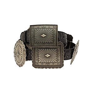 ARIAT Women's Black Embossed Concho Belt N/A S