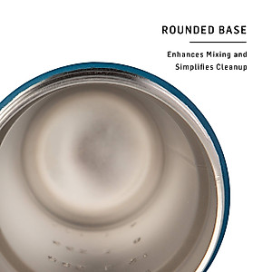 BlenderBottle Strada Shaker Cup Insulated Stainless Steel Water Bottle with Wire Whisk, 24-Ounce, Navy