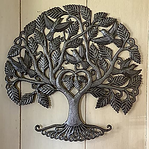 Fall Home Decor, Tree of Life Family Art, Indoor Outdoor Garden Plaques, Handmade, 23 Inches