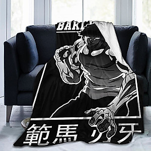 Anime Baki The Grappler Baki Hanma Throw Blanket Ultra-Soft Micro Fleece Cozy Warm Suitable for All Living Rooms/Bedrooms/Sofa 40"X30"