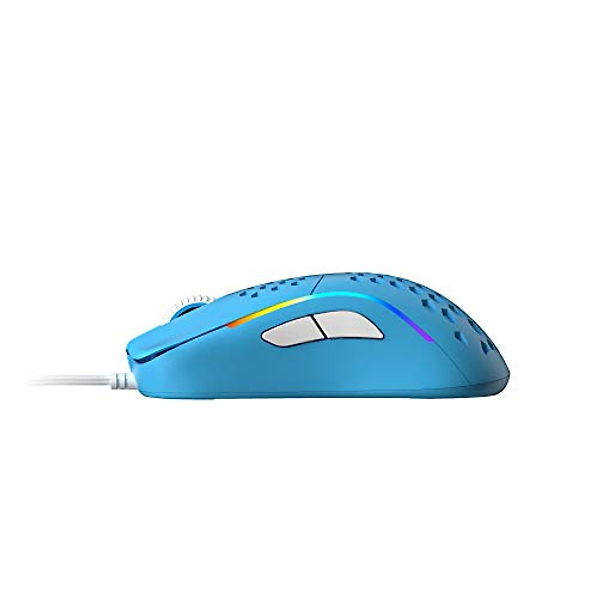 HK Gaming NAOS M Ultra Lightweight Honeycomb Shell Ambidextrous Wired RGB Gaming Mouse 12 000 cpi - 7 Buttons - 59 g (Naos-M, Blue)
