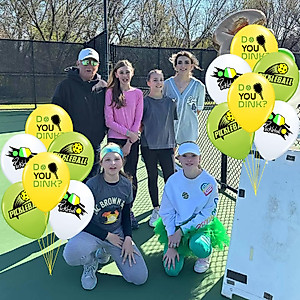 Pickleball Balloons Pack of 30 Pickleball Party Balloons for Pickleball Birthday Decorations Pickleball Party Decorations