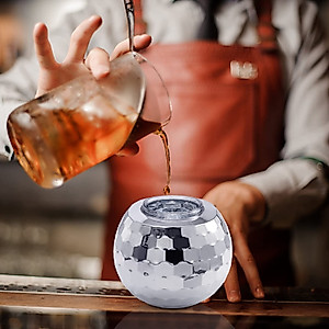 Nicunom 6 Pack Disco Ball Cups with Lids & Straws, 19 Oz Silver Disco Ball Tumbler 1970s Disco Flash Ball Cocktail Cup Sparkly Glitter Disco Bar Party Wine Drinking Tea Syrup Bottle