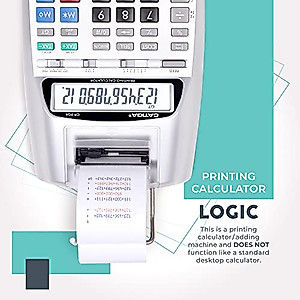CATIGA New & Upgraded 2023 Printing Calculator Adding Machine 10 Key, Desktop Home Office Calculator with Paper Roll Print Out, Accounting Business Finance
