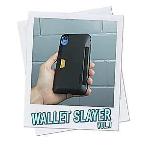 Smartish iPhone XR Wallet Case - Wallet Slayer Vol. 1 [Slim + Protective] Credit Card Holder for Apple iPhone 10R (Silk) - Black Tie Affair