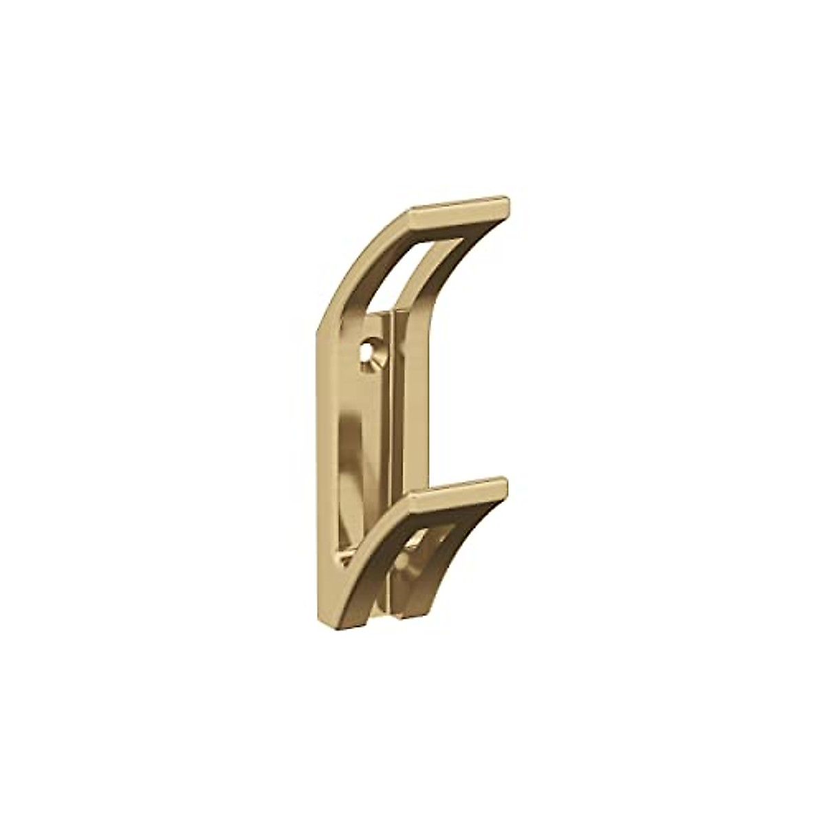 Amerock H37010CZ | Avid Double Prong Decorative Wall Hook | Champagne Bronze Hook for Coats, Hats, Backpacks, Bags | Hooks for Bathroom, Bedroom, Closet, Entryway, Laundry Room, Office