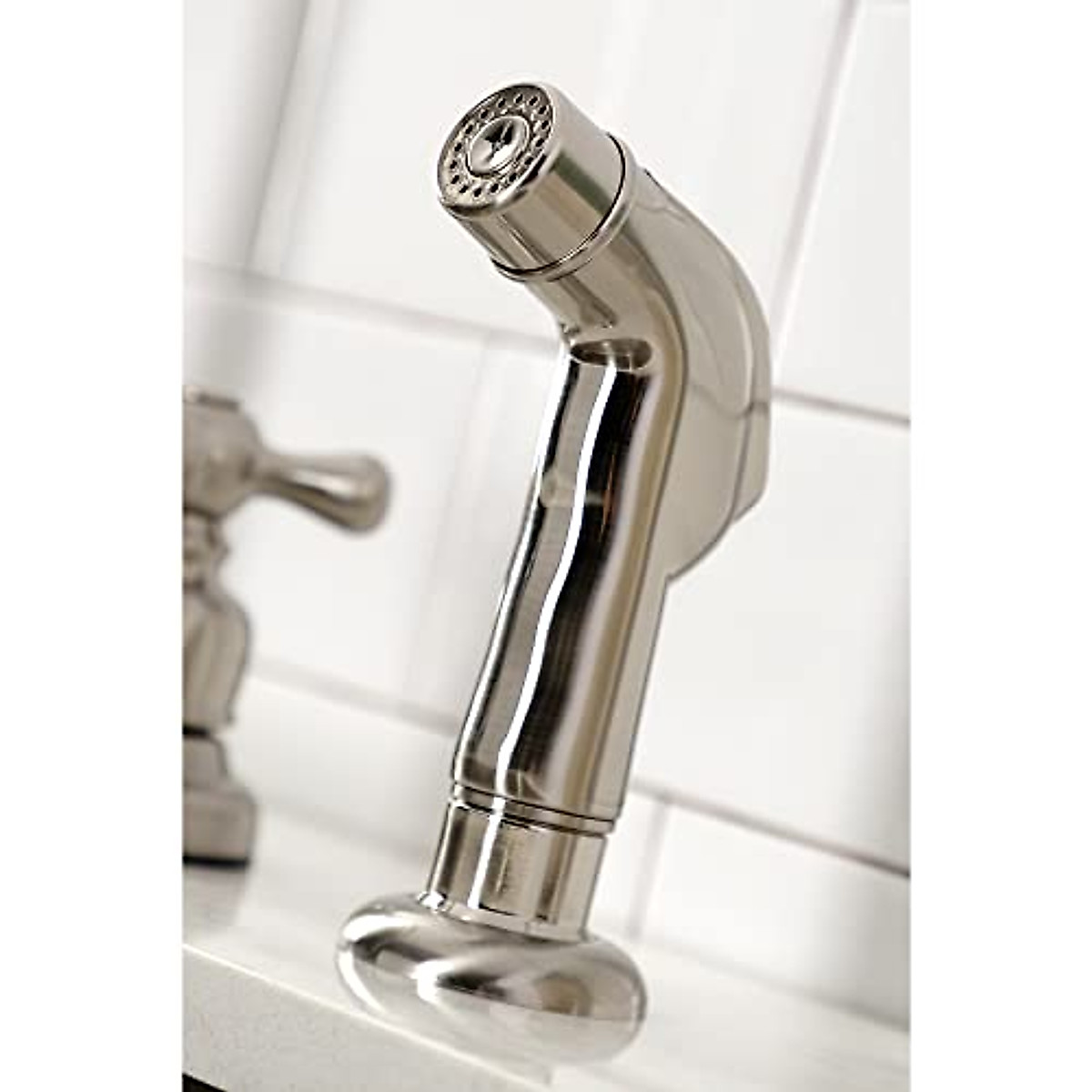 Kingston Brass FB7798AXSP Victorian 8" Centerset Kitchen Faucet, Brushed Nickel