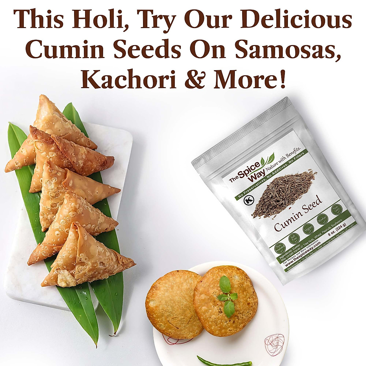 The Spice Way Cumin Seeds - whole cumin seed 8 oz resealable bag