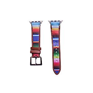 38mm, 40mm, 41mm compatible for Apple Watch Series 8,7,6,5,4, and SE Small Versions, Western Serape Pattern Print Watch Band No. 22M9