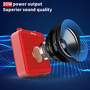 Giecy Portable 30W Voice Amplifiers -Red