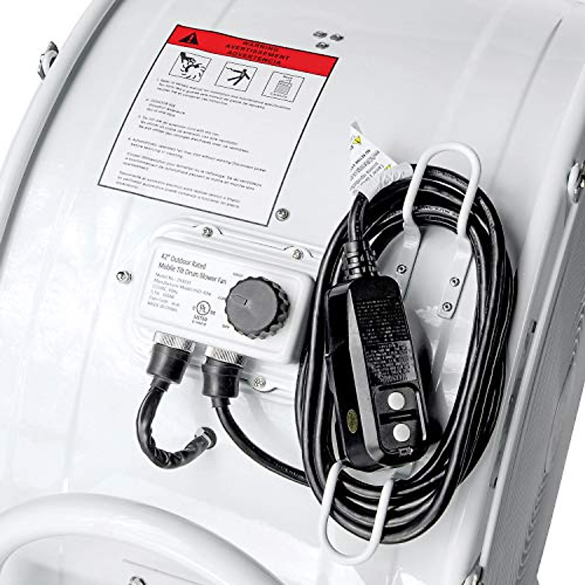 Global Industrial Outdoor Rated 42" Mobile Tilt Drum Blower Fan, 15000 CFM, 1/2 HP